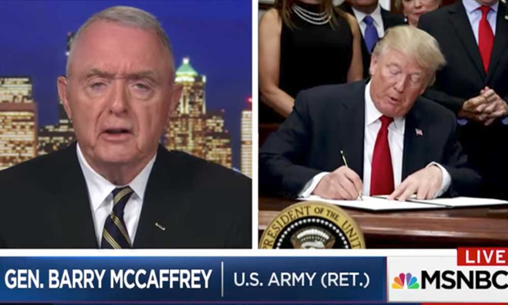 Four Star Most Decorated For Valor General McCaffrey Declares President ...