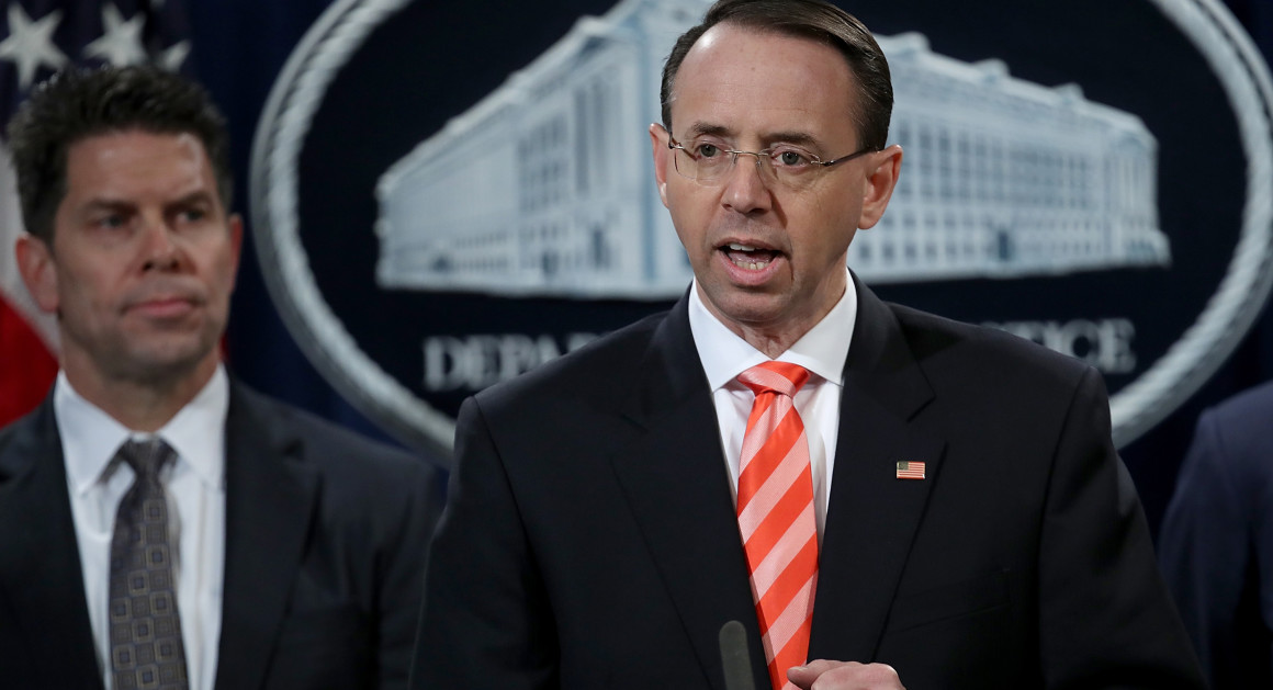 US Deputy AG Rod Rosenstein Announces Indictments Against Russian ...
