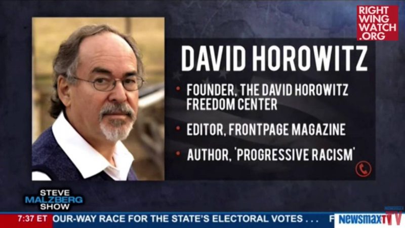 Who’s David Horowitz With Ties To Dark Money Donors And White ...